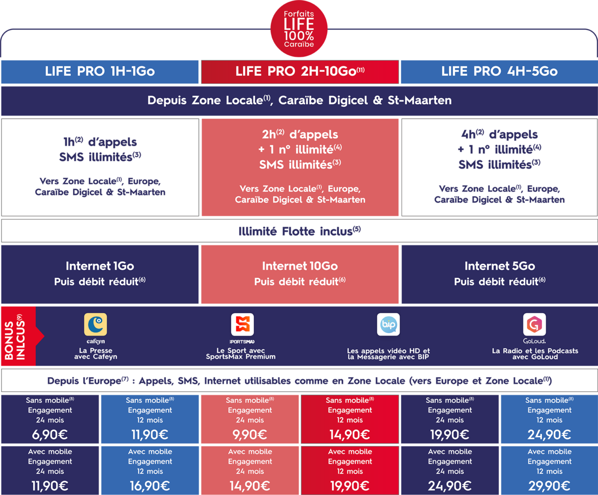 LIFE Pro Tout Inclus - Digicel Business